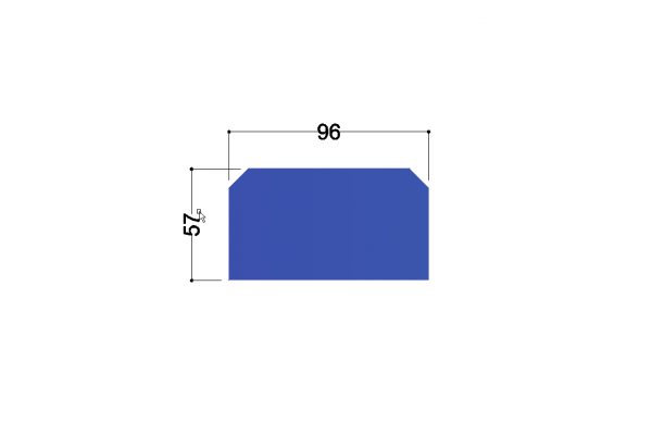 HE120A tussenschot 96x57x10mm | CONSTRUCTIEBALK.NL