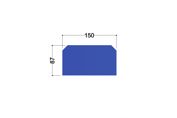 HE180A tussenschot 150x87x10mm | CONSTRUCTIEBALK.NL
