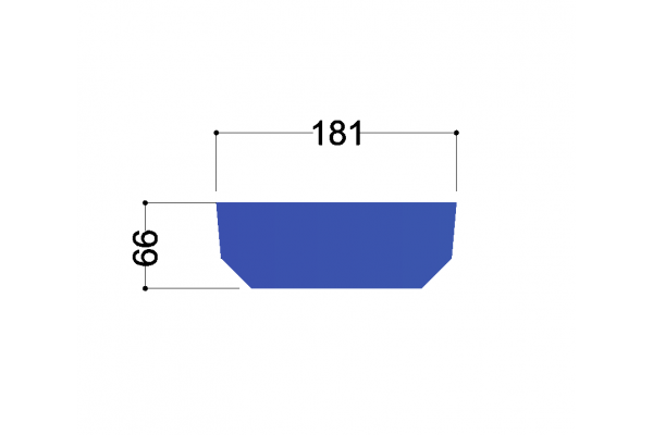 UNP200 tussenschot 181x66x10mm | CONSTRUCTIEBALK.NL